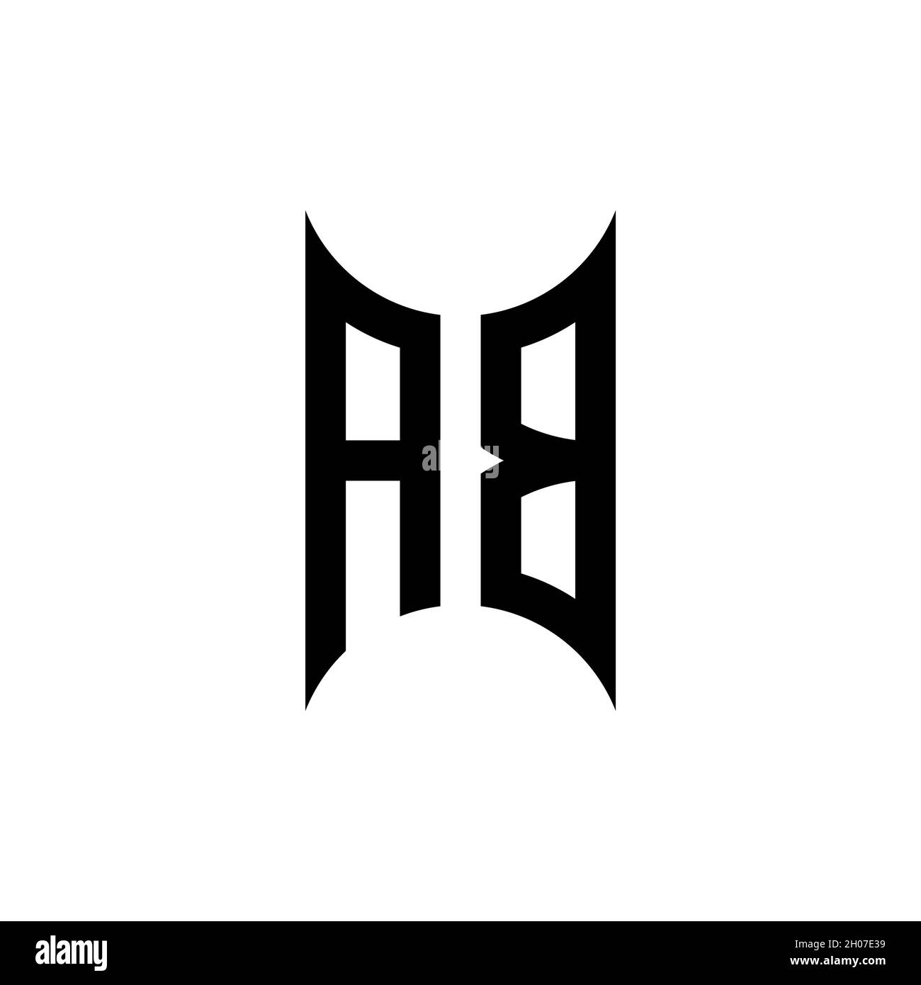 AB logo with geometric shape vector monogram design template isolated ...