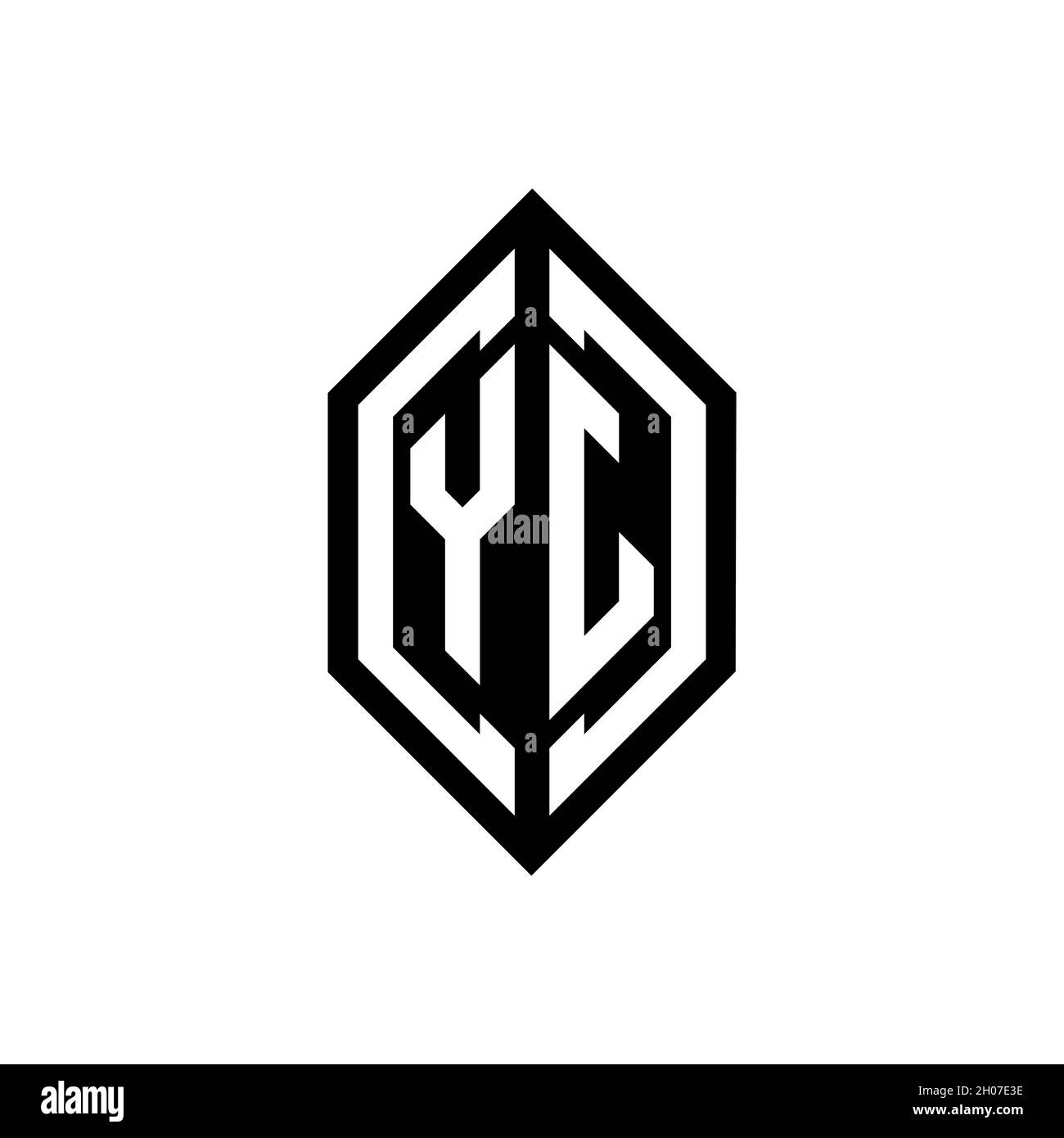 YJ logo with geometric shape vector monogram design template isolated on white background Stock ...