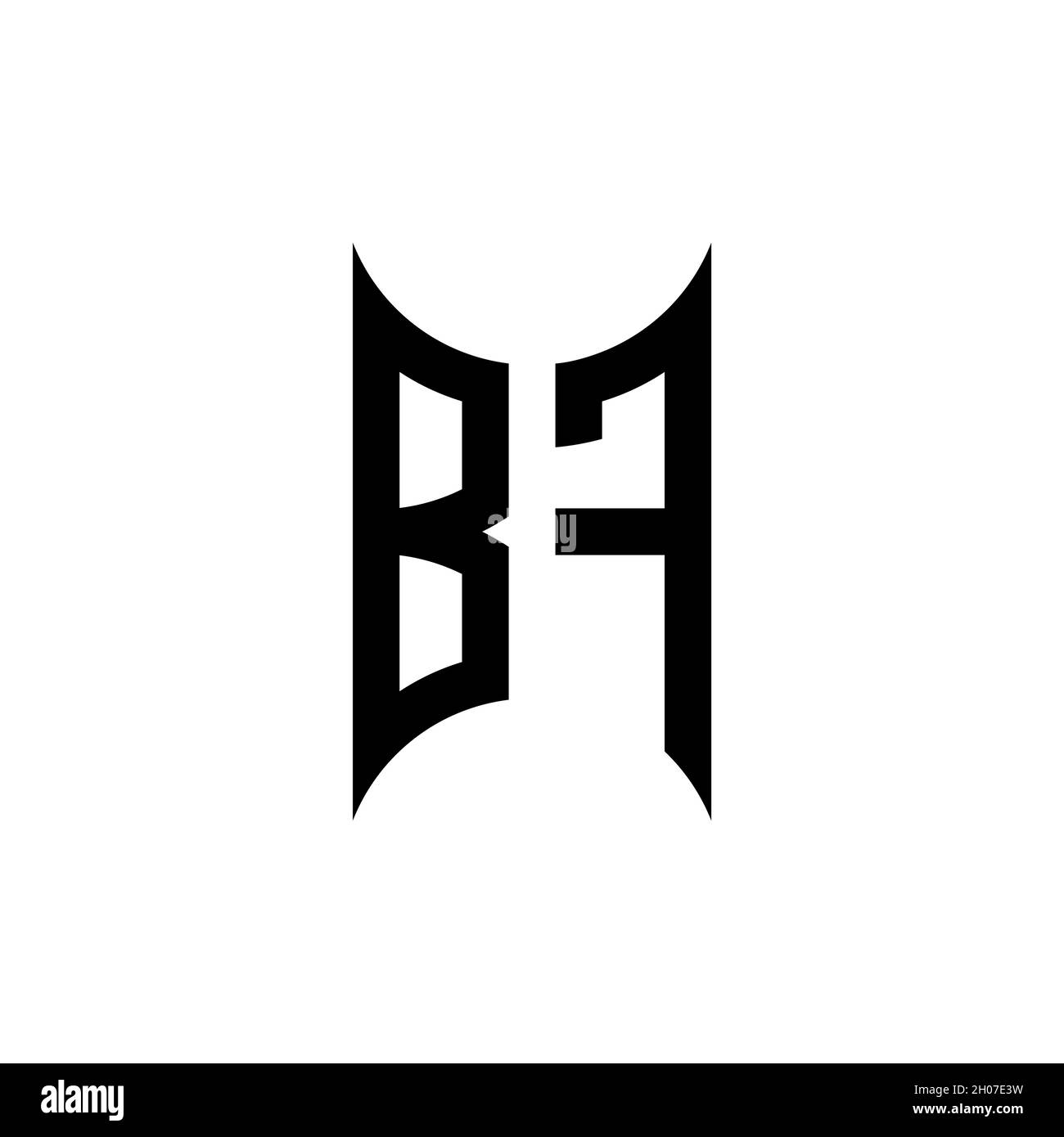 BE logo with geometric shape vector monogram design template isolated ...