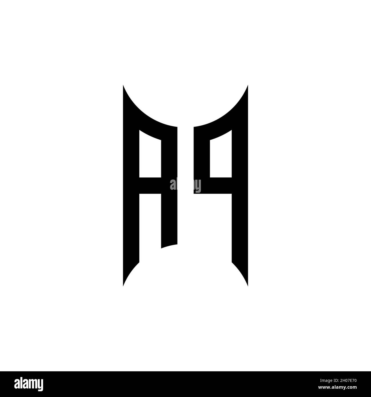 AO logo with geometric shape vector monogram design template isolated ...