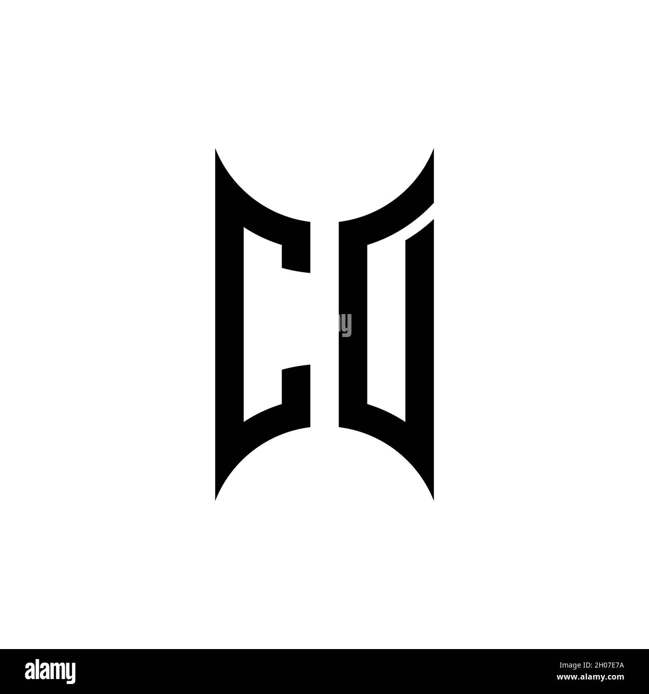 CD Monogram geometric shape style template. Monogram initial design ...