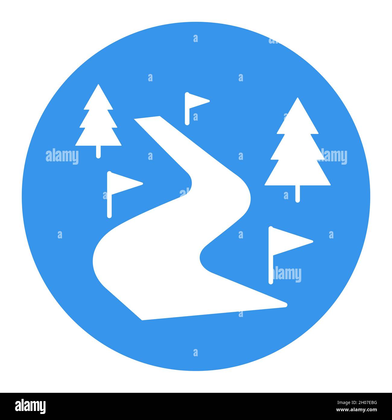Ski route vector glyph icon. Winter sign. Graph symbol for travel and ...