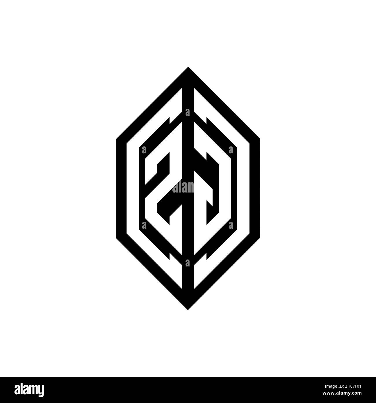 ZG logo with geometric shape vector monogram design template isolated on white background Stock ...