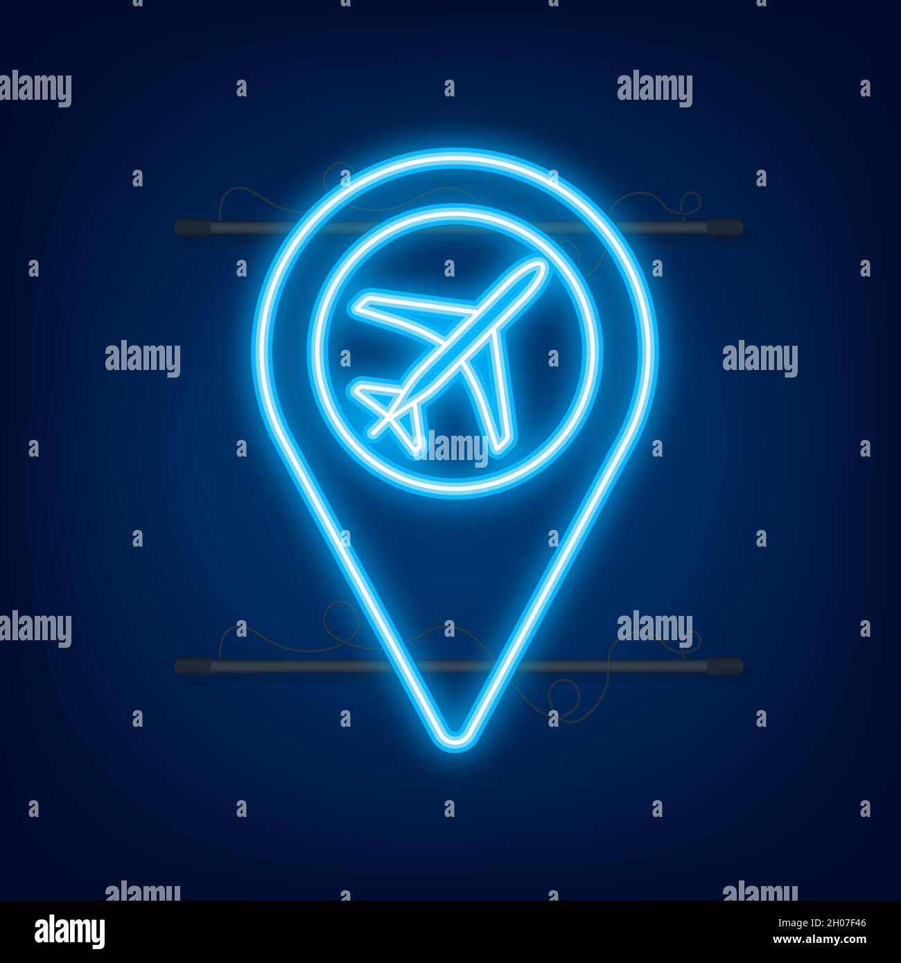 Airport pin for concept design. Pin point icon. Map symbol. Location ...