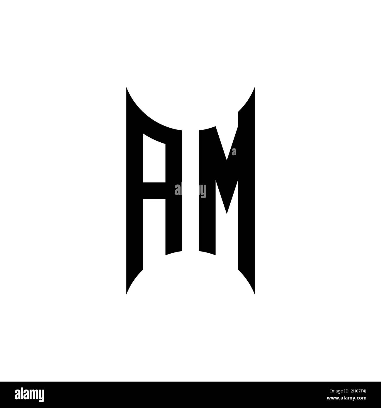 AL logo with geometric shape vector monogram design template isolated ...