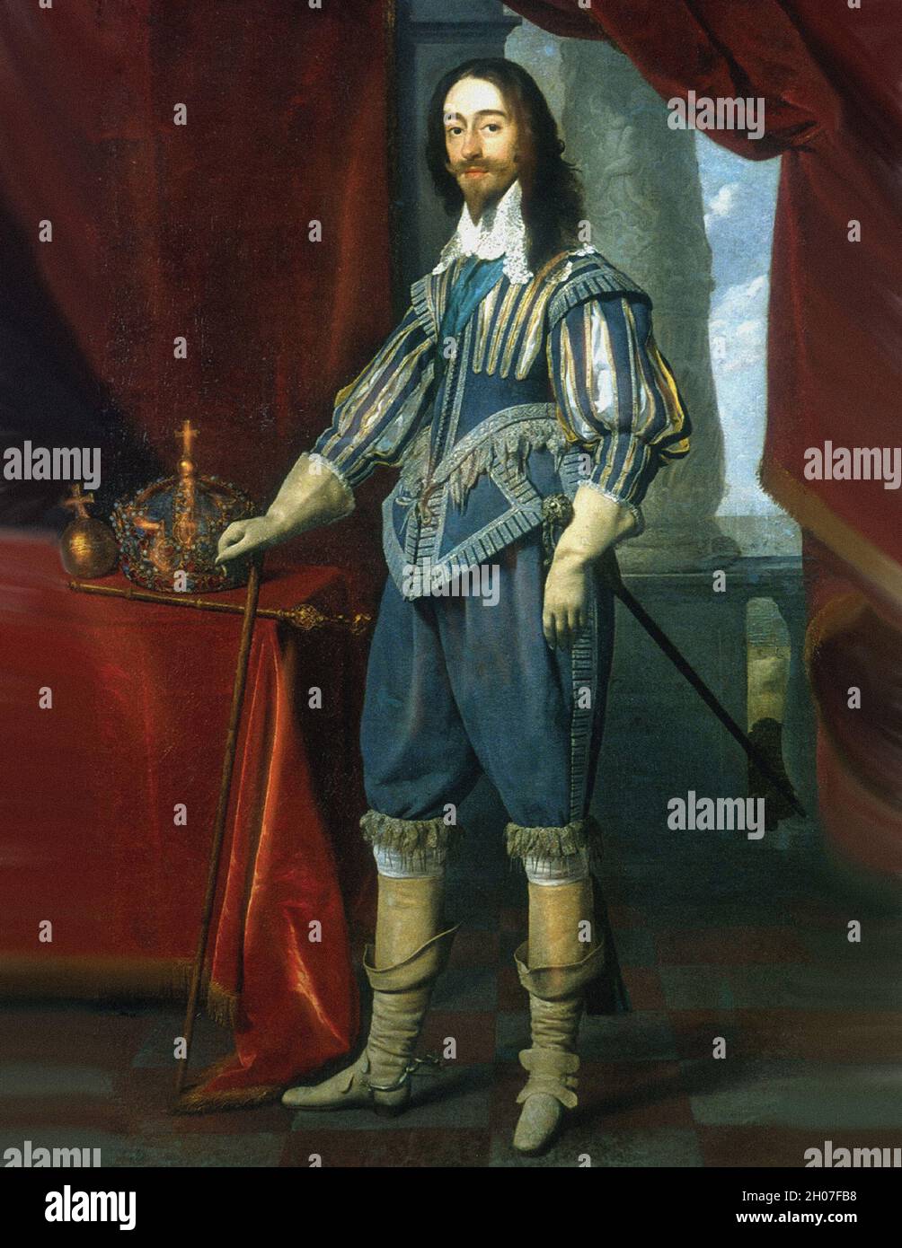 Vintage portrait of King Charles I Stock Photo - Alamy