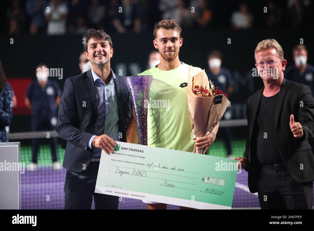 Benjamin Bonzi of France Finale during the Open de Rennes tournament on ...