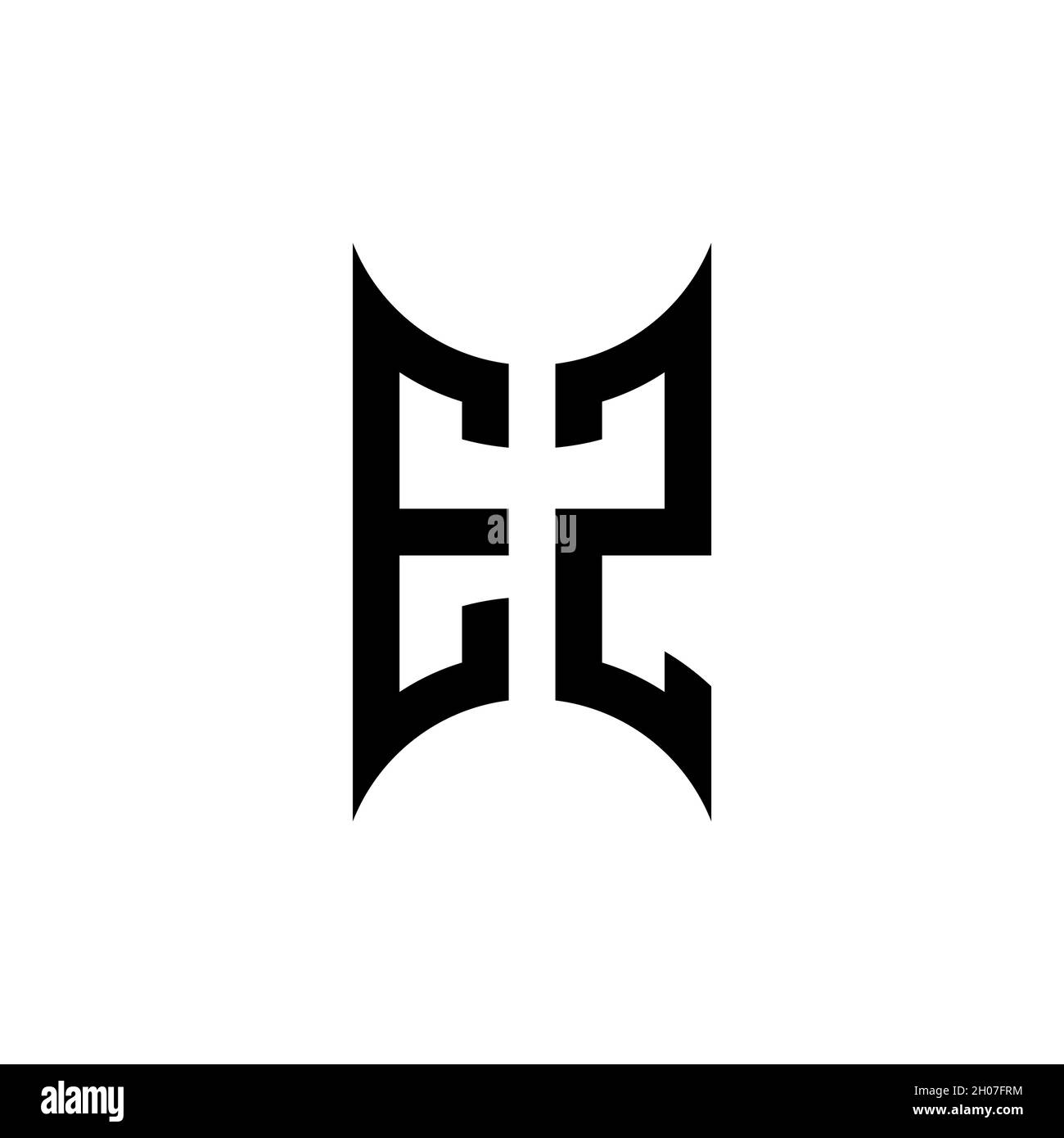 EZ Monogram geometric shape style template. Monogram initial design ...