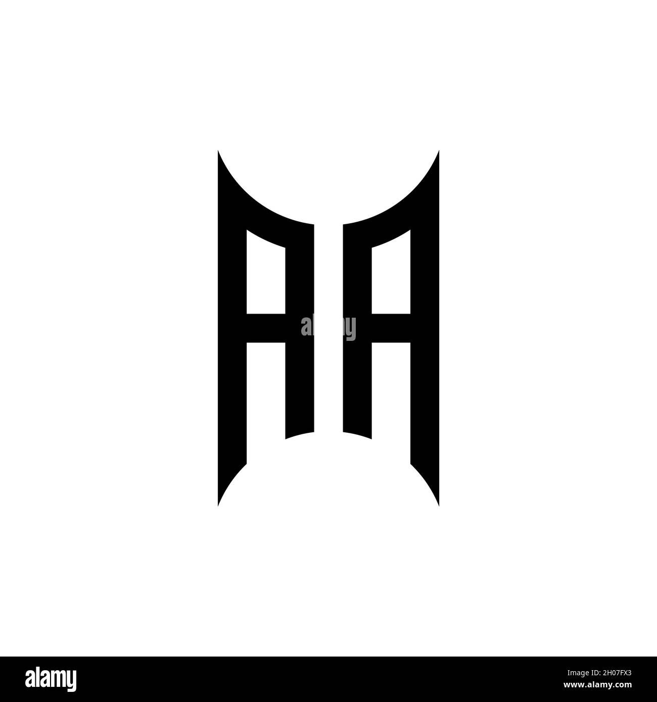 AA Monogram geometric shape style template. Monogram initial design ...