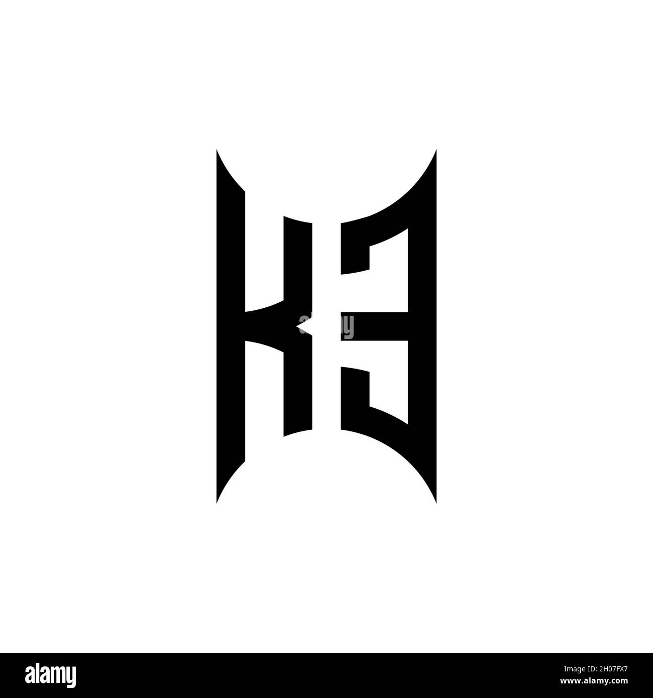 KE Monogram geometric shape style template. Monogram initial design vector on isolated ...