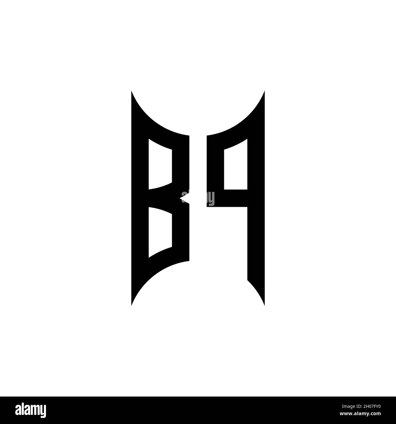 BO Monogram geometric shape style template. Monogram initial design ...