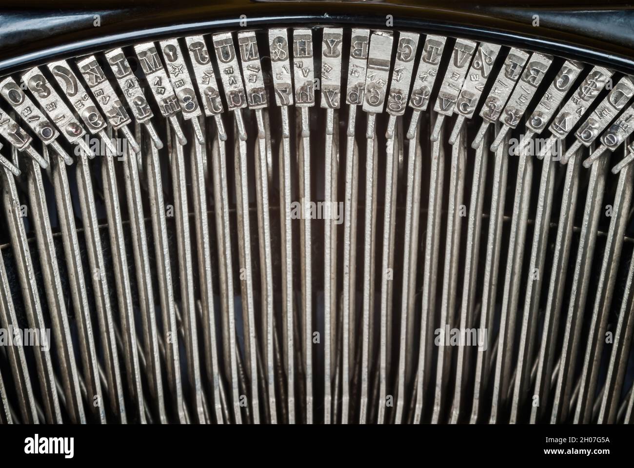 Keyboard and typewriter keys, detail. Evolution of technology in ...