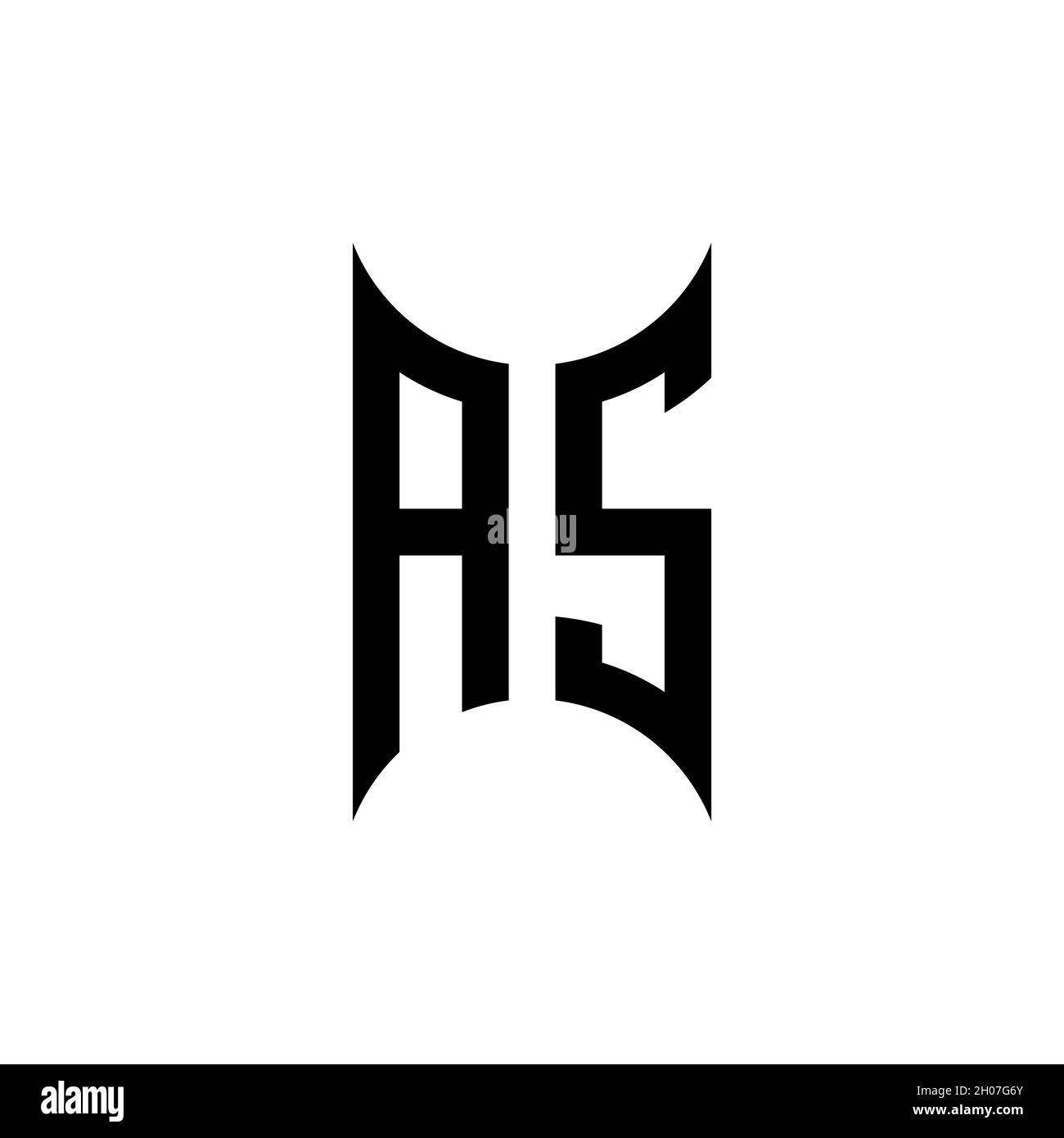 AR Monogram geometric shape style template. Monogram initial design ...