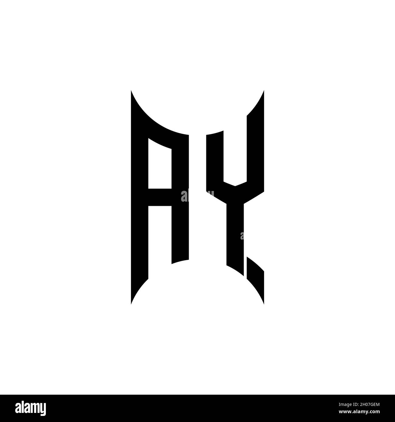 AY Monogram geometric shape style template. Monogram initial design ...