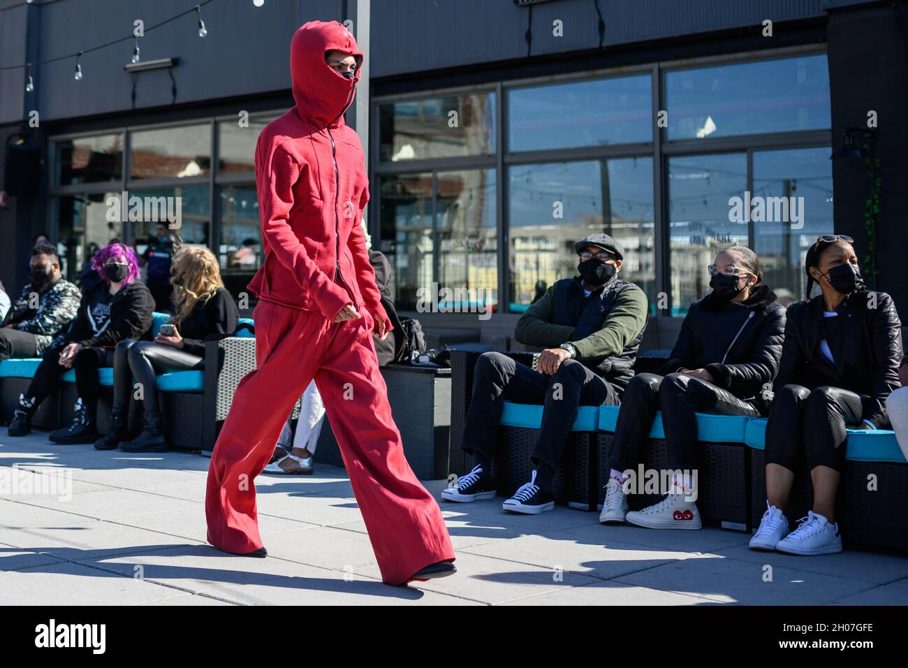 Designer Zam Barrett's show at Brooklyn Fashion Week April 2021 Stock ...
