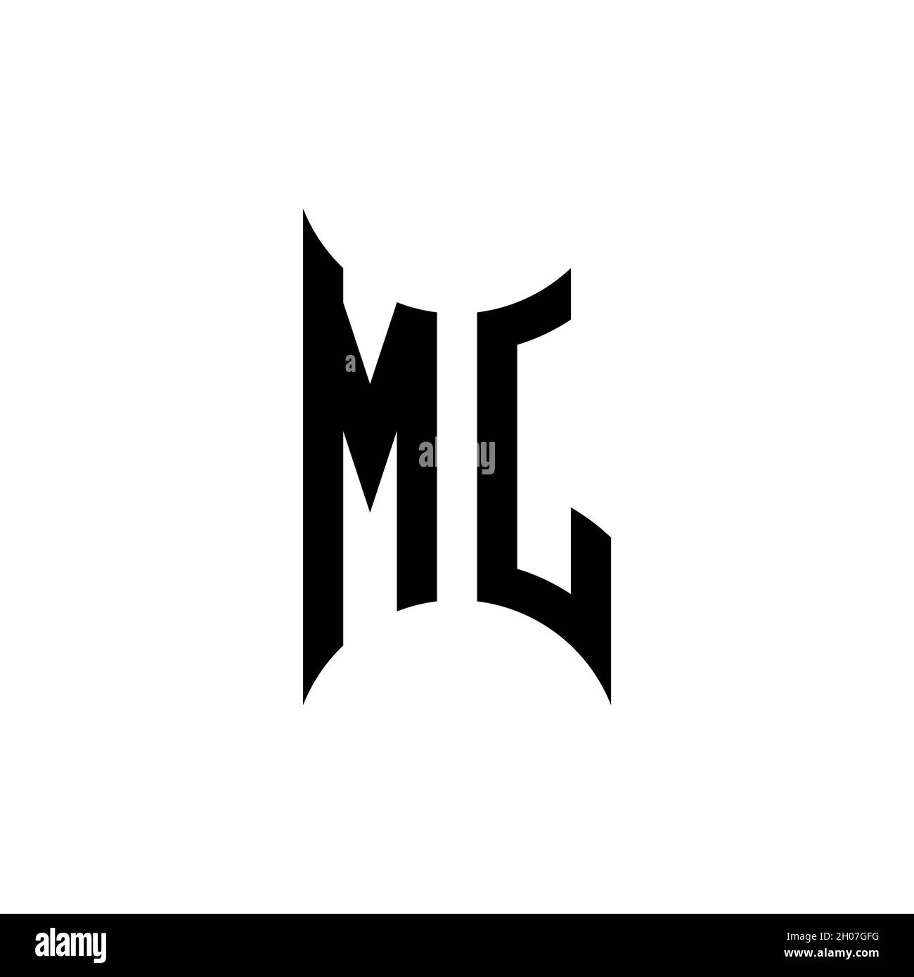 MJ Monogram geometric shape style template. Monogram initial design ...