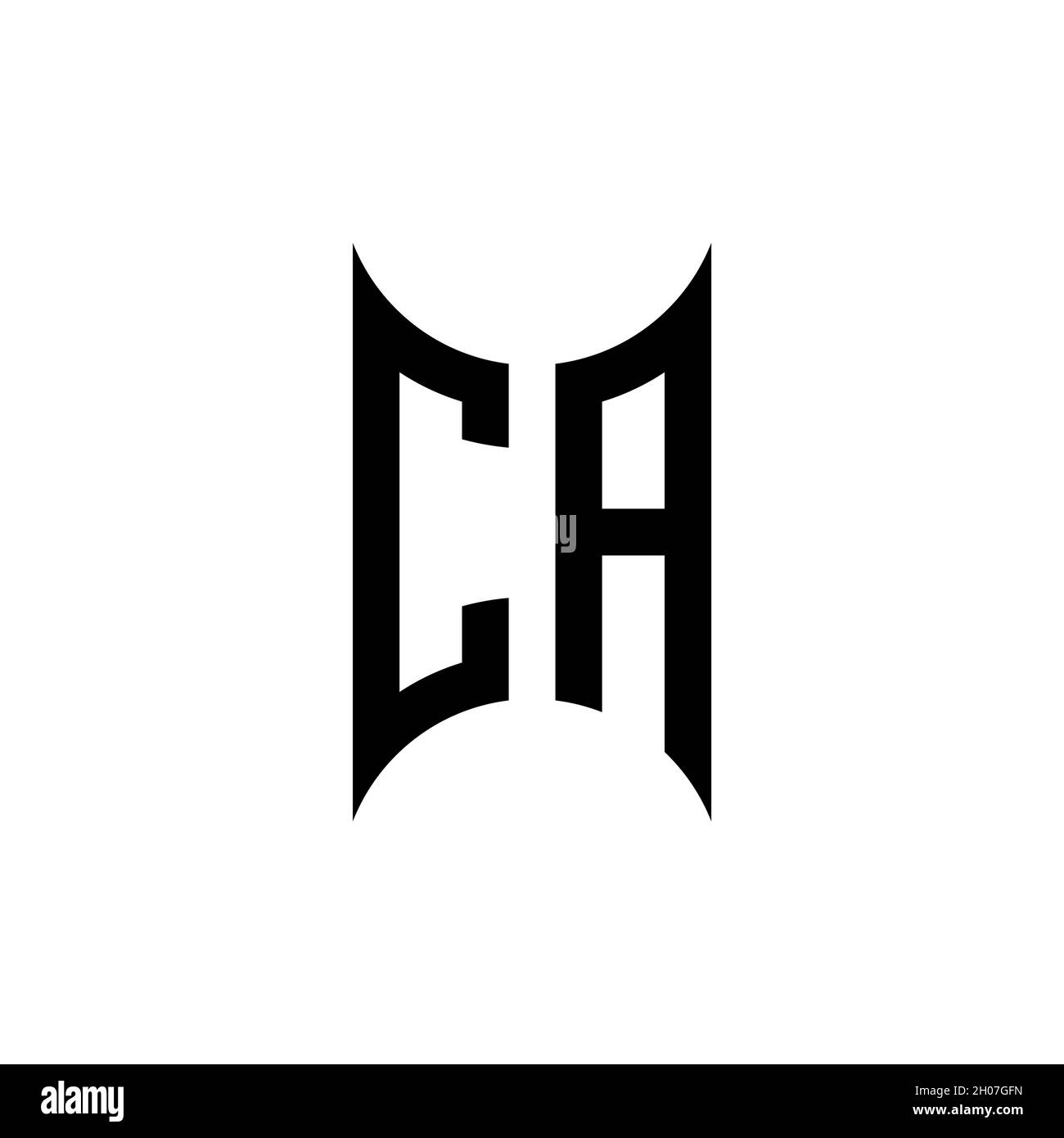 CA Monogram geometric shape style template. Monogram initial design ...