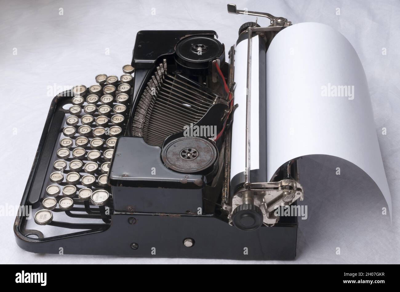 Keyboard and typewriter keys, detail. Evolution of technology in ...
