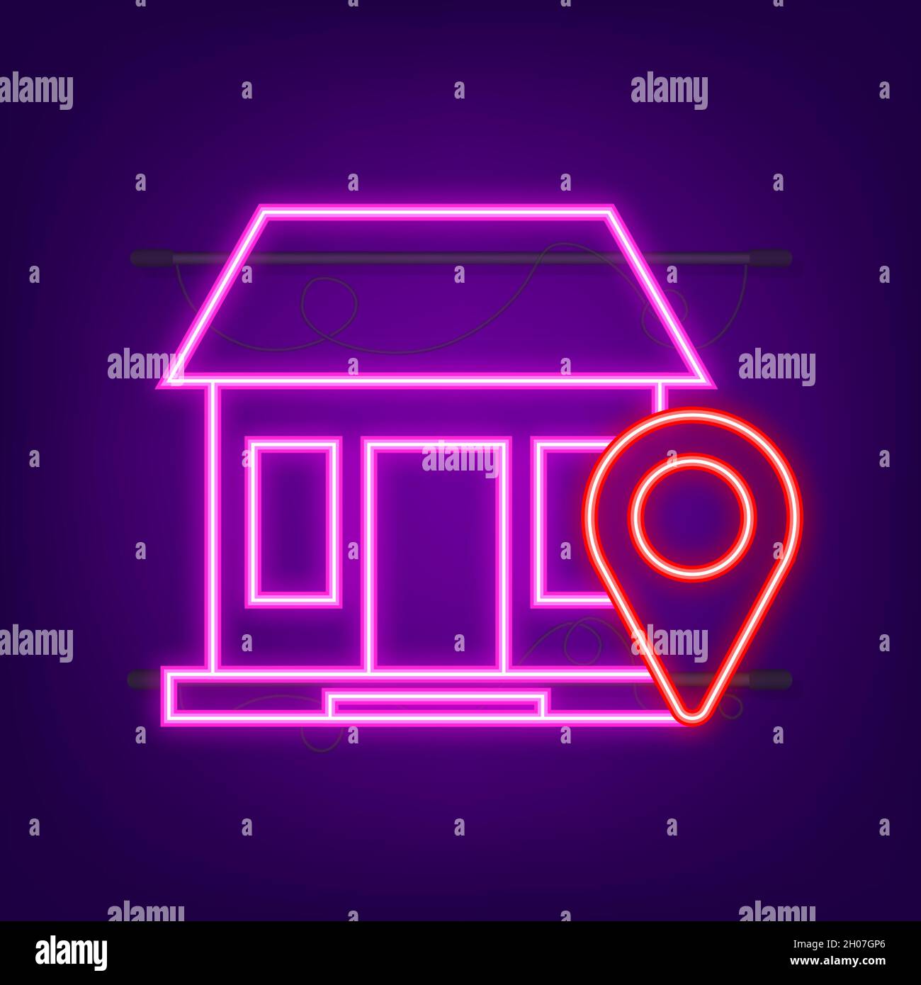 We have moved. Moving office neon sign Vector illustration Stock Vector ...