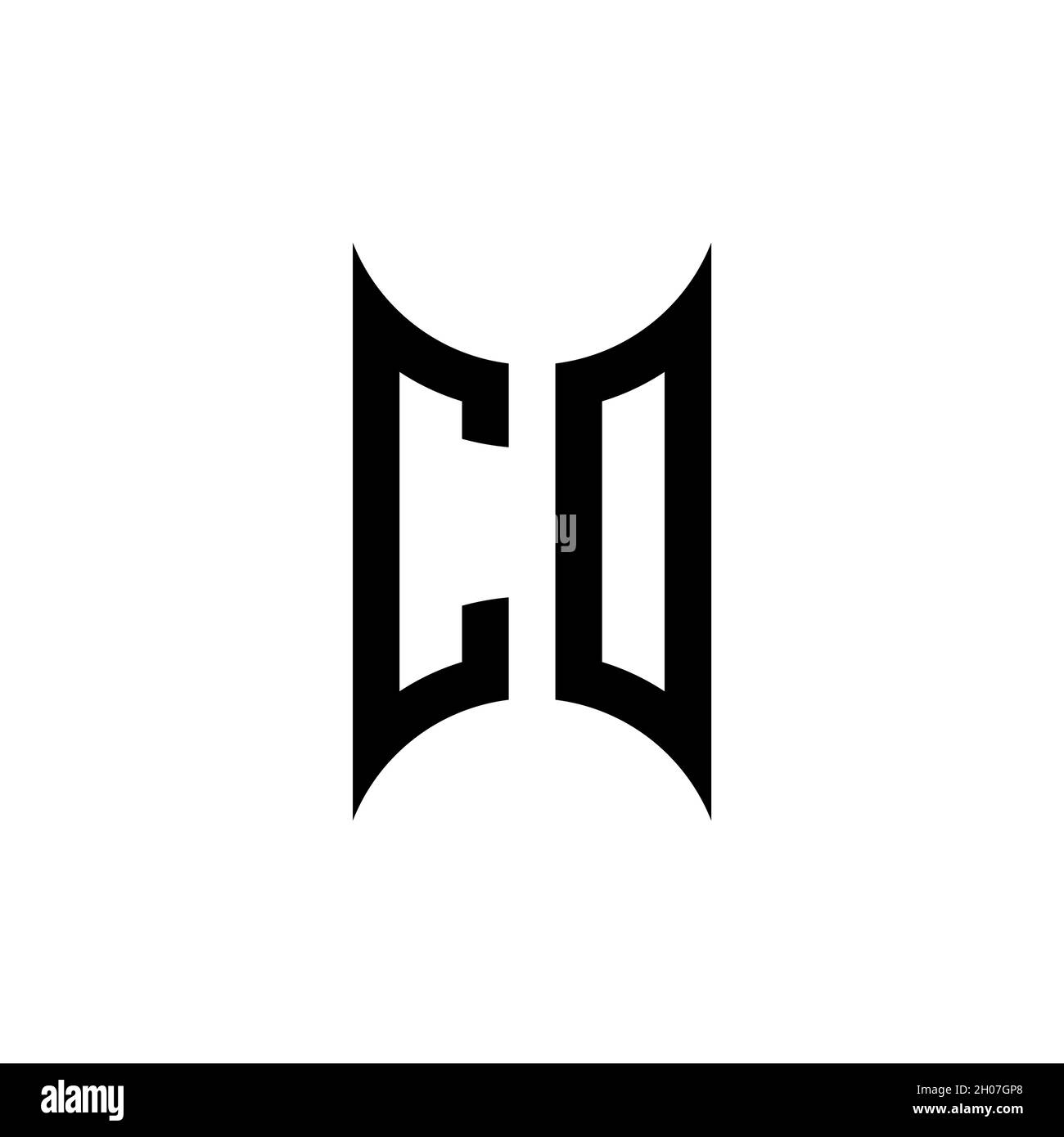 CN Monogram geometric shape style template. Monogram initial design ...