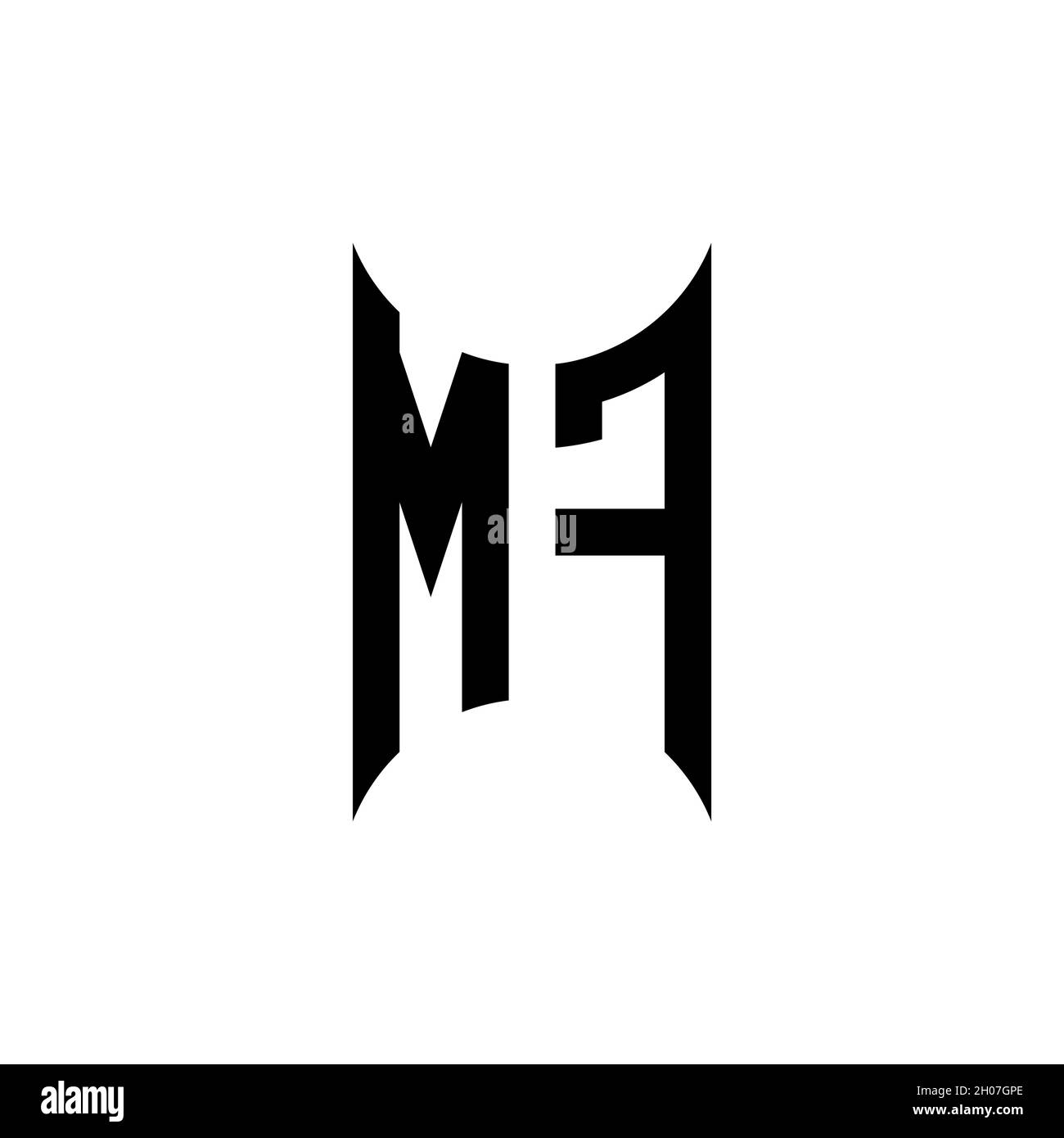 LF Monogram geometric shape style template. Monogram initial design ...