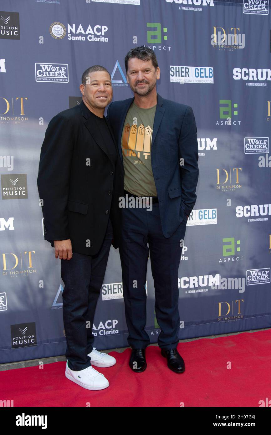 Jeffrey Thompson, Thomas Morgan attends Square Zero Films World Movie ...