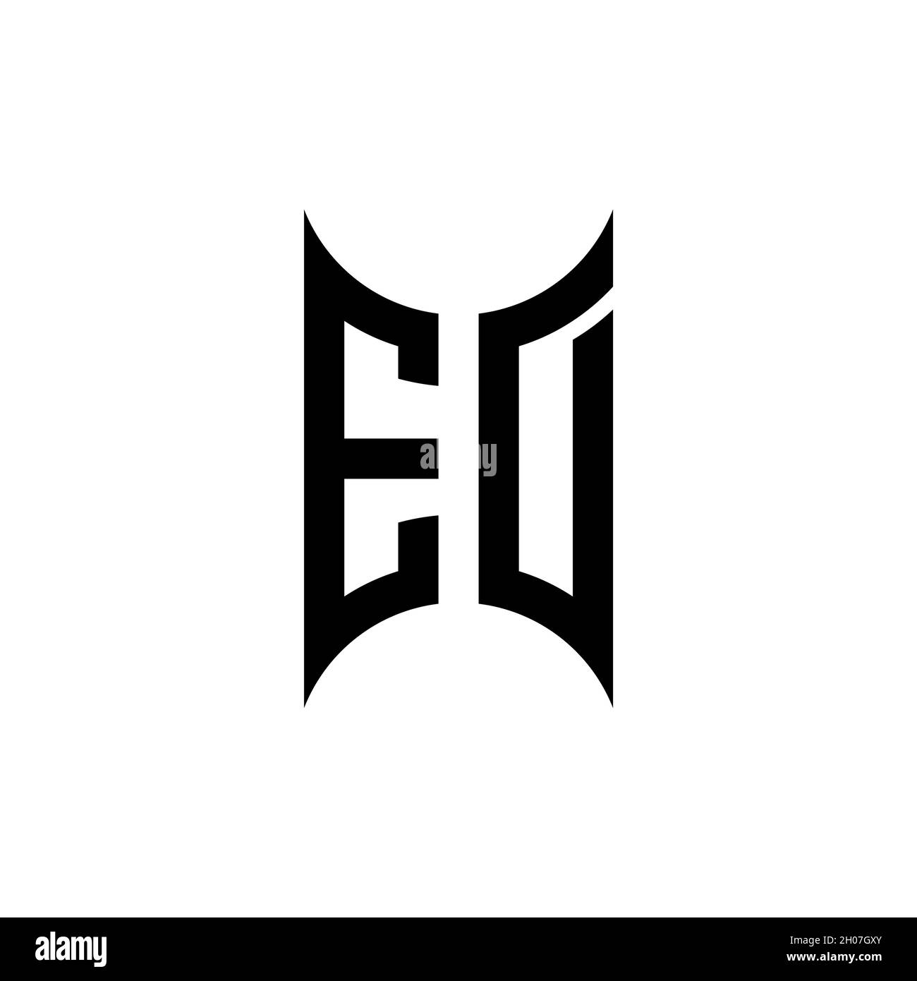 ED Monogram geometric shape style template. Monogram initial design ...