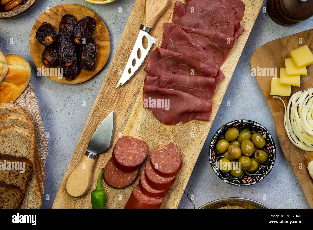 Flat lay breakfast table hi-res stock photography and images - Alamy