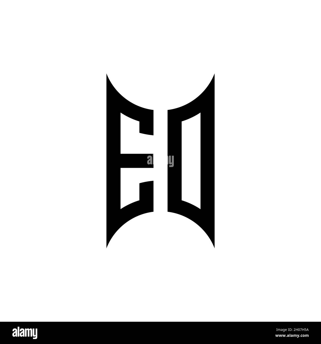 EN Monogram geometric shape style template. Monogram initial design ...