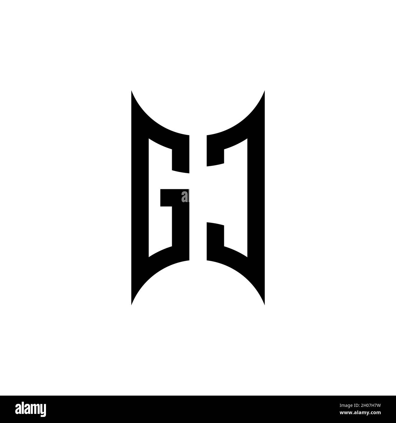 GC Monogram geometric shape style template. Monogram initial design vector on isolated ...