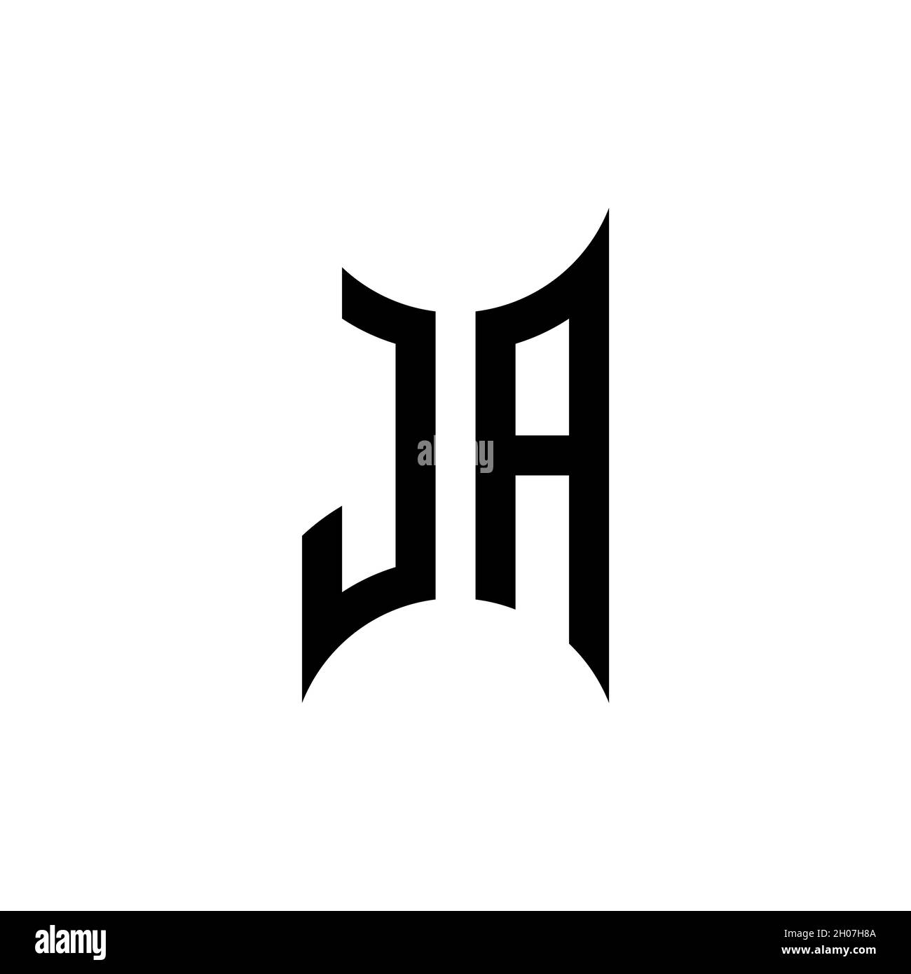 IA Monogram geometric shape style template. Monogram initial design ...