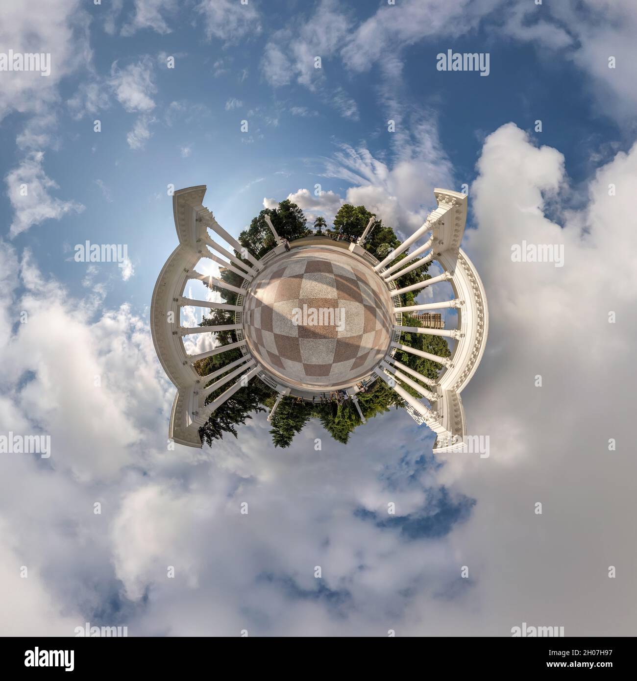 blue little planet transformation of spherical panorama 360 degrees ...