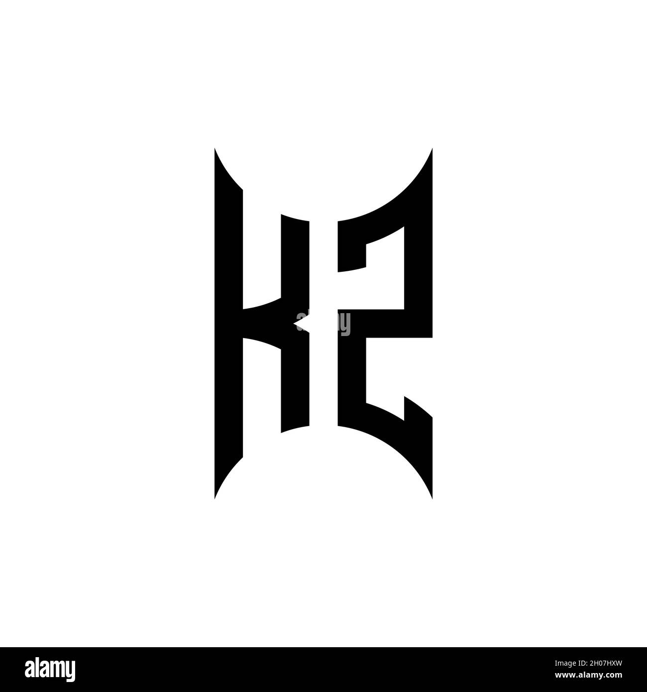 JZ Monogram geometric shape style template. Monogram initial design ...