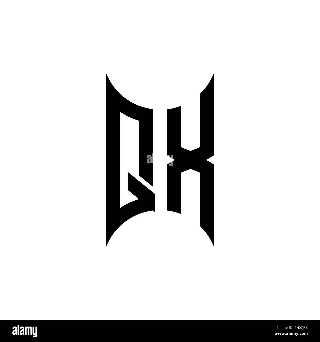 PX Monogram geometric shape style template. Monogram initial design ...