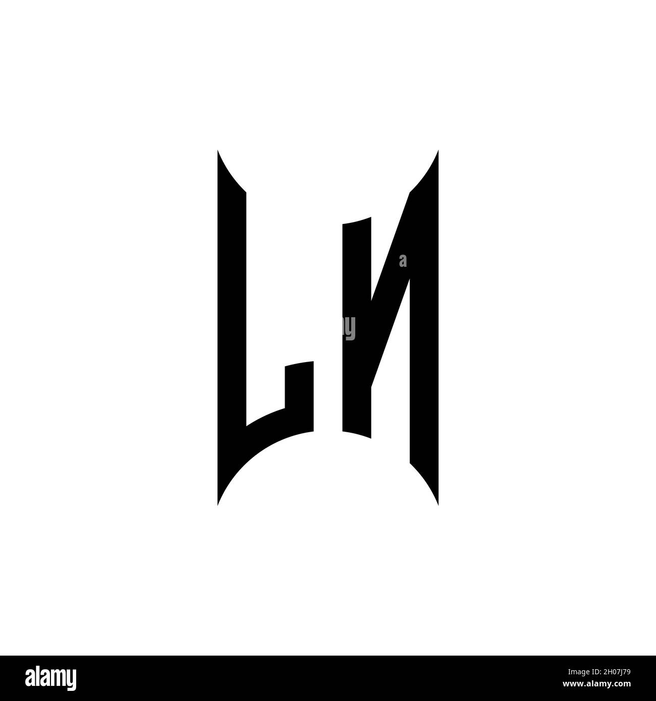 KM Monogram geometric shape style template. Monogram initial design ...