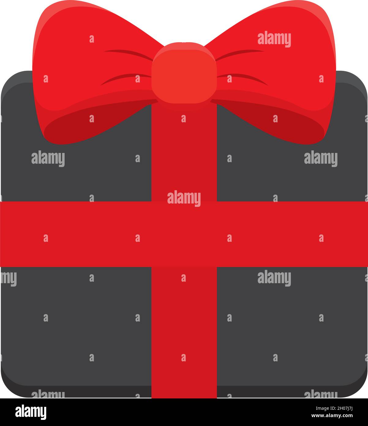Nice red gift box Stock Vector Images - Alamy