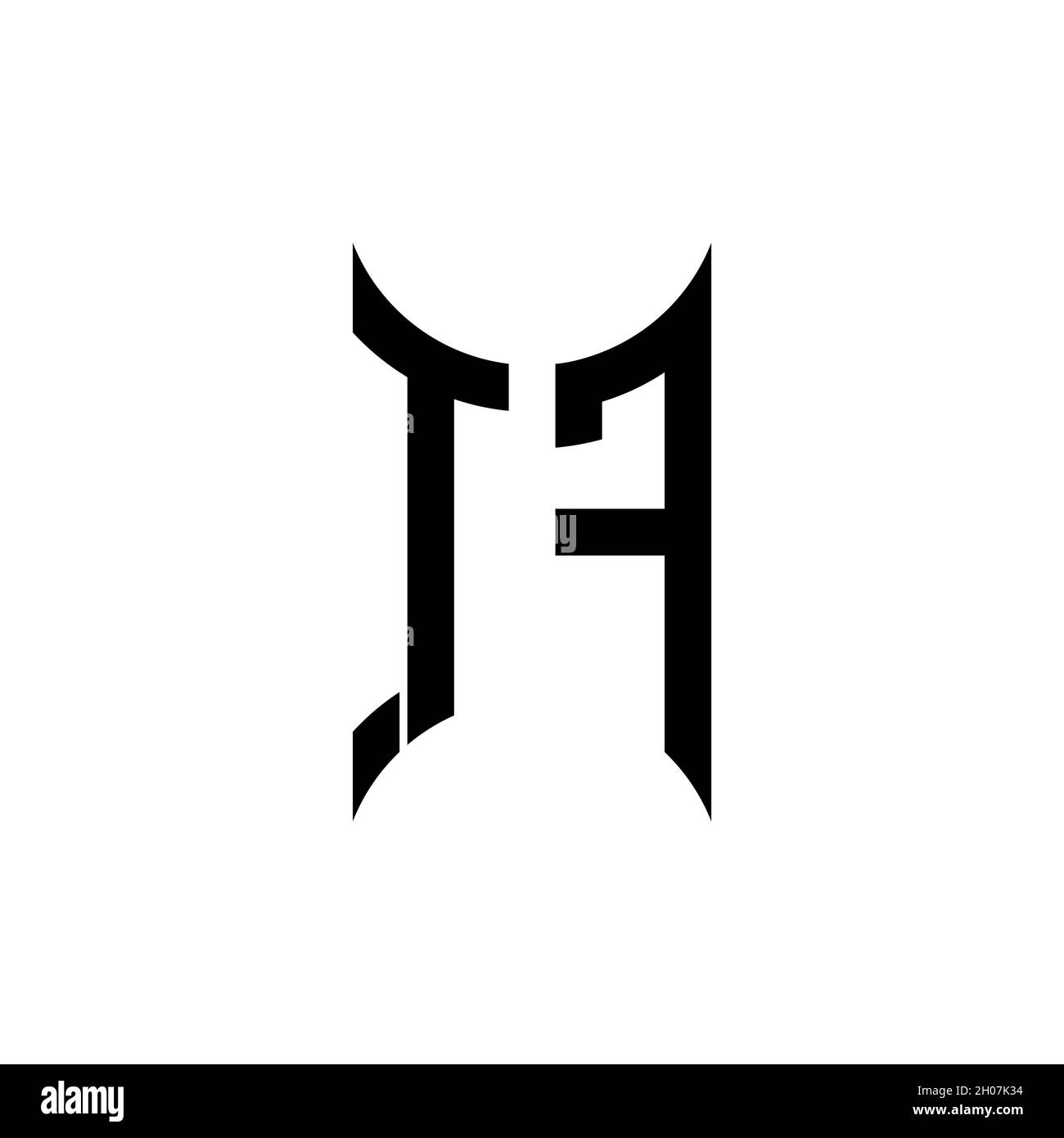 SF Monogram geometric shape style template. Monogram initial design ...