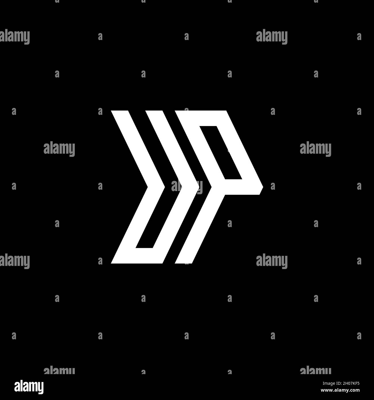 UP Monogram geometric shape style template. Monogram initial design ...