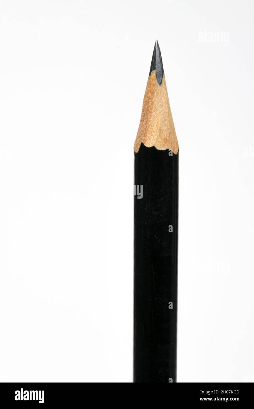 Pencil point close up on white background Stock Photo - Alamy