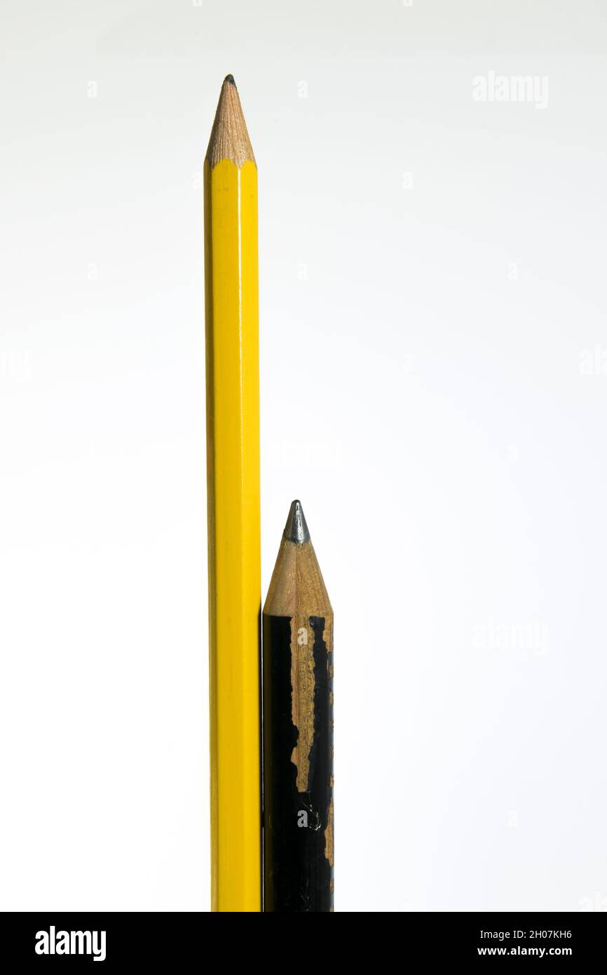 Sharp pencils large and short, black and yellow in Guatemala Stock ...
