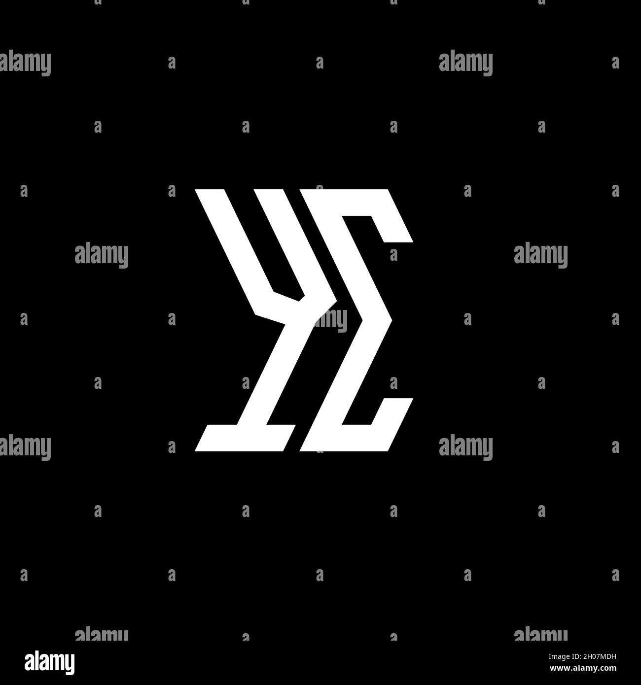 YC Monogram geometric shape style template. Monogram initial design ...