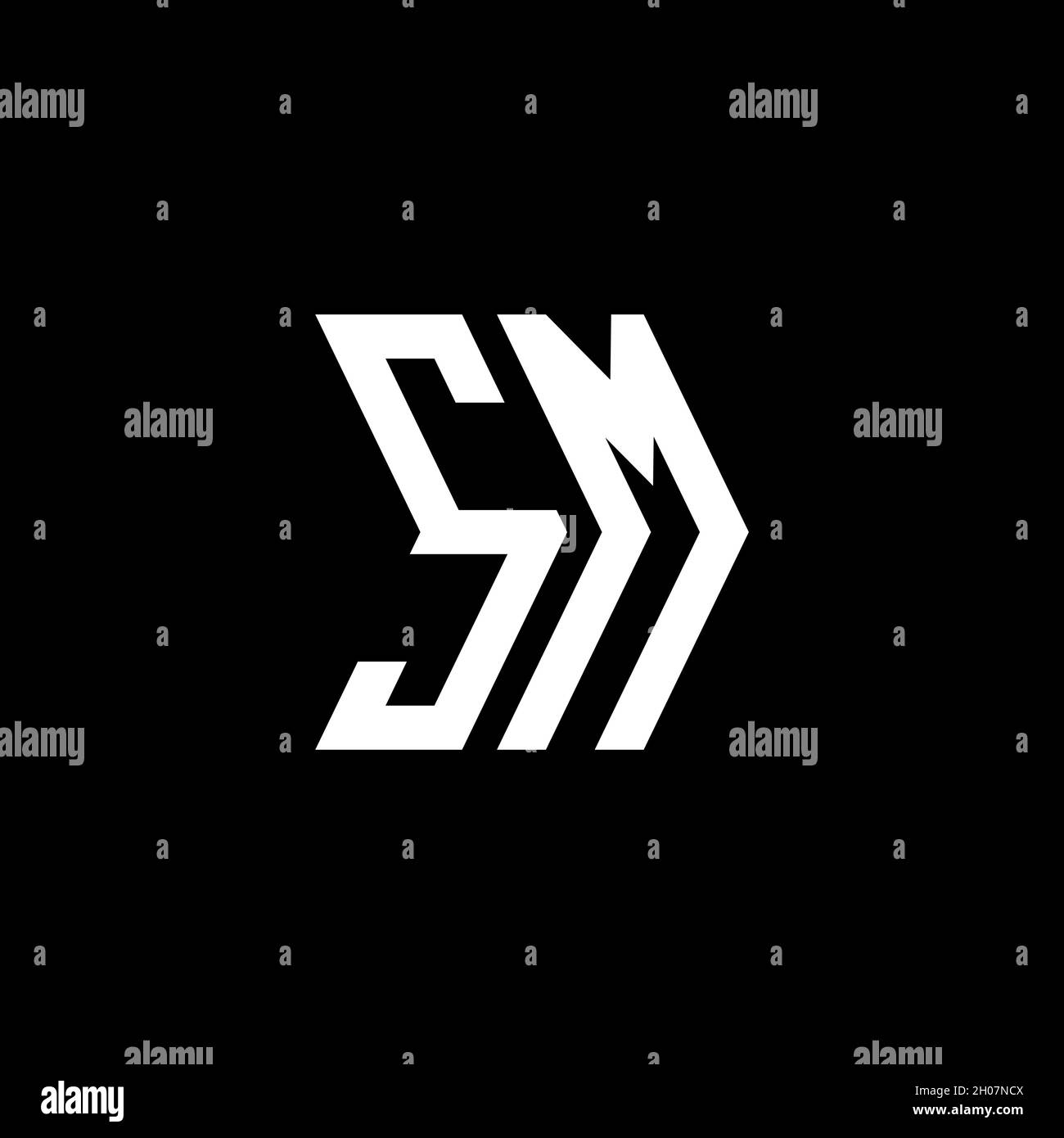 Sm monogram Stock Vector Images - Alamy