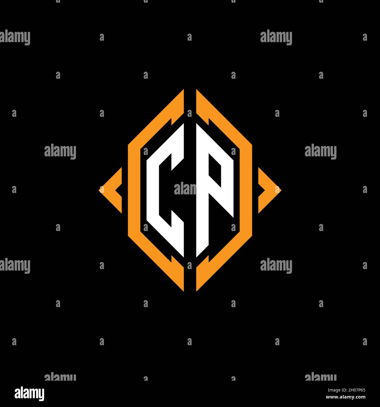 CR Monogram geometric shape style template. Monogram initial design ...