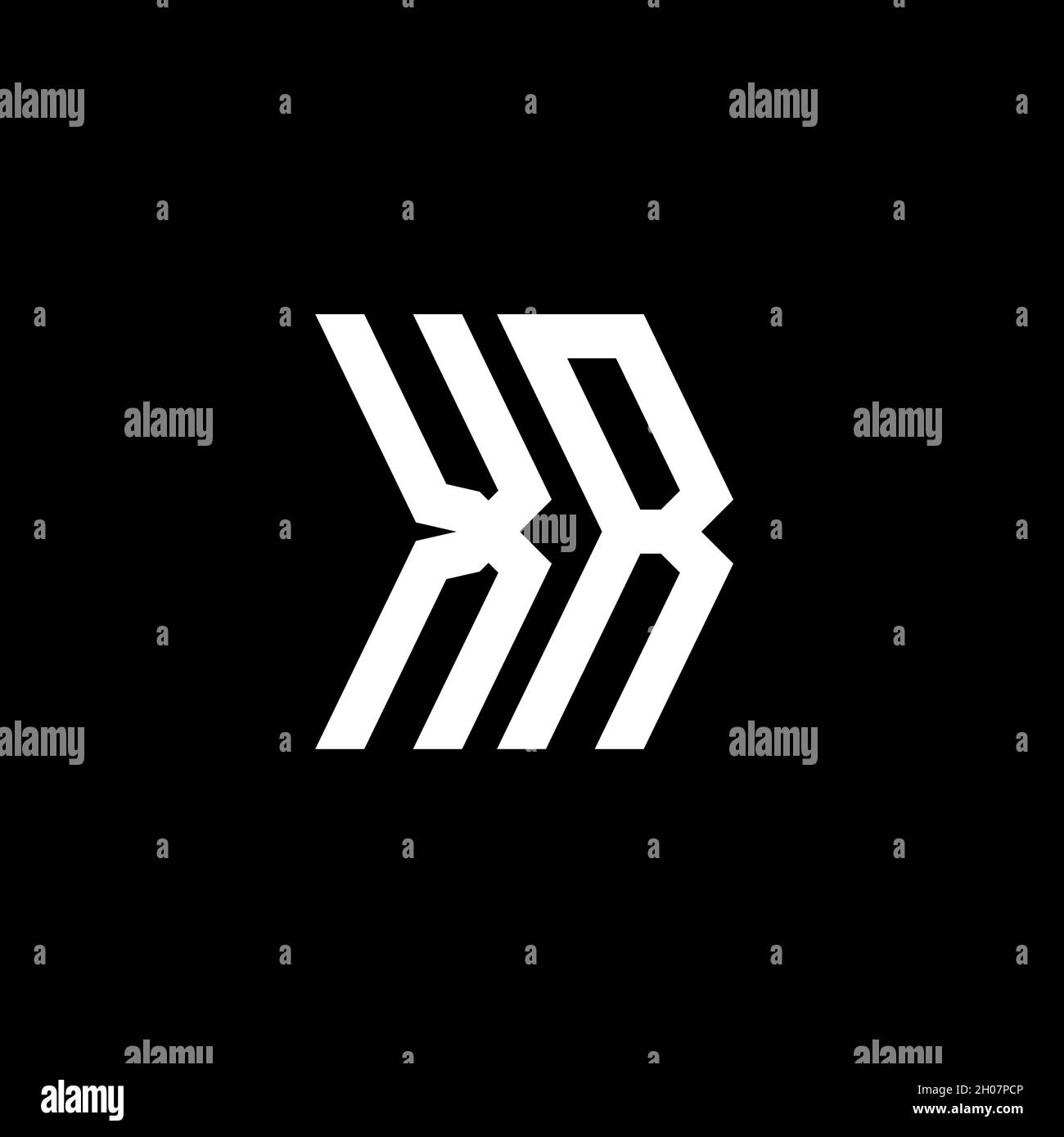 XR Monogram geometric shape style template. Monogram initial design ...