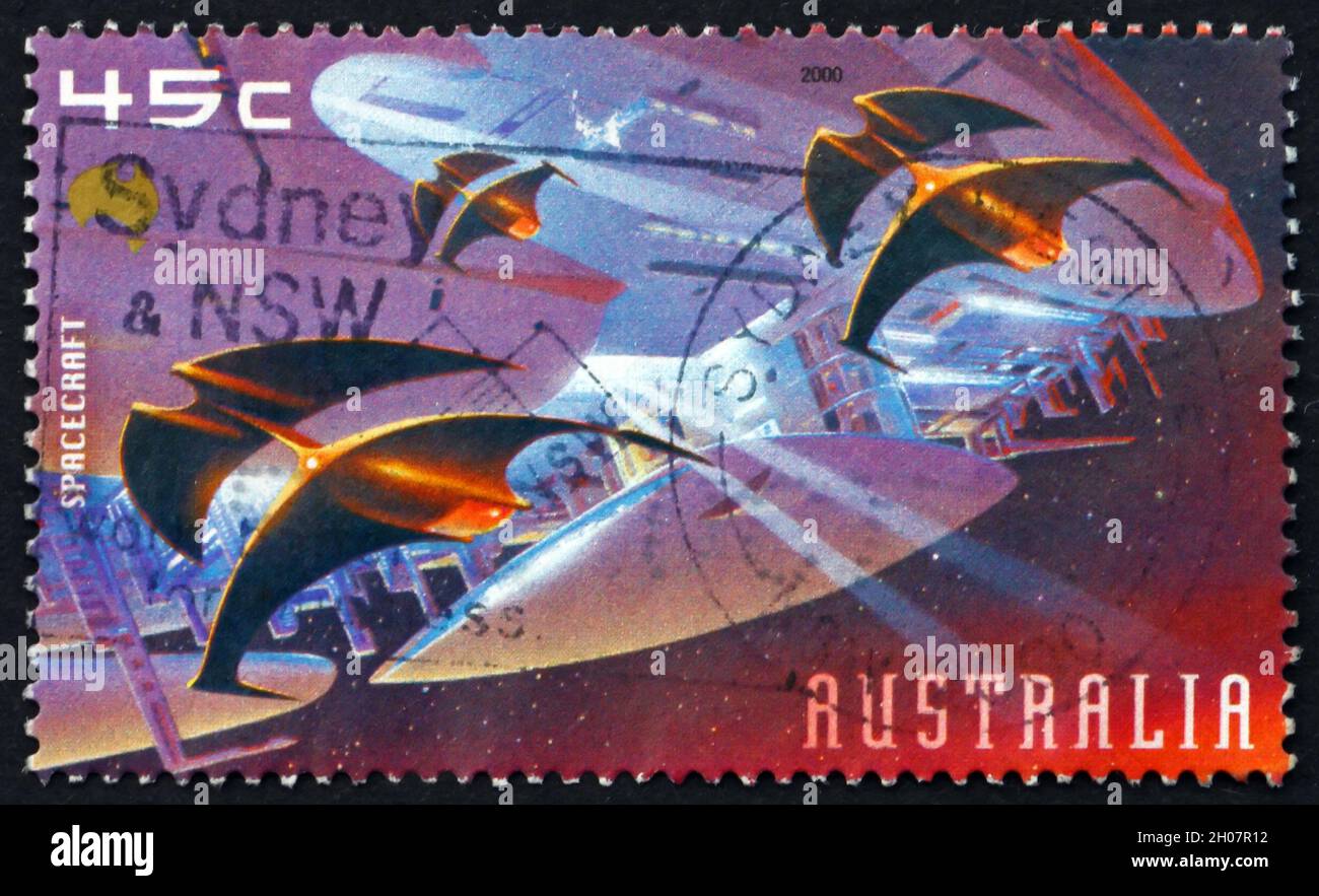 AUSTRALIA - CIRCA 2000: a stamp printed in Australia shows Spacecraft ...