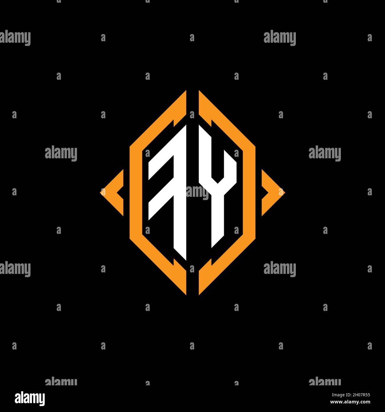 GE Monogram geometric shape style template. Monogram initial design ...