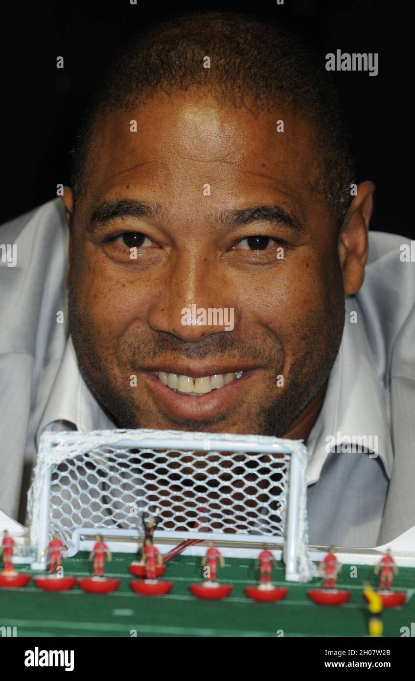 London. UK. John Barnes at the Toy Fair, Olympia, London. 24th January ...