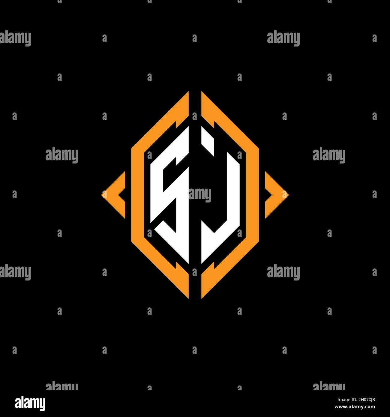 SL Monogram geometric shape style template. Monogram initial design ...