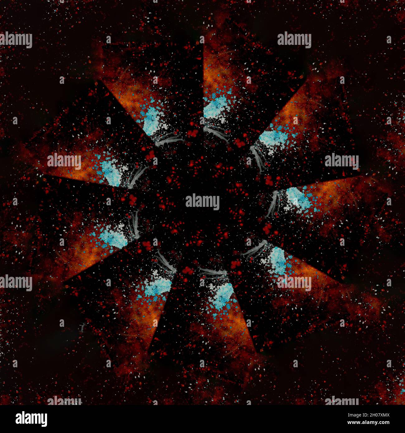 STP Screen Transfer Process - 0011 - Spitting Burd Mandala Stock Photo ...