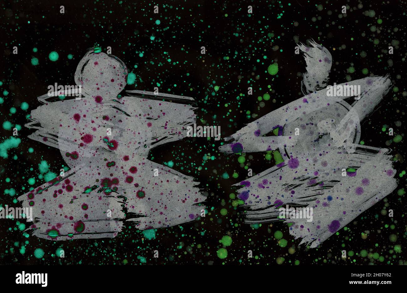 STP Screen Transfer Process - 0016 - Human Drums 1 Stock Photo - Alamy